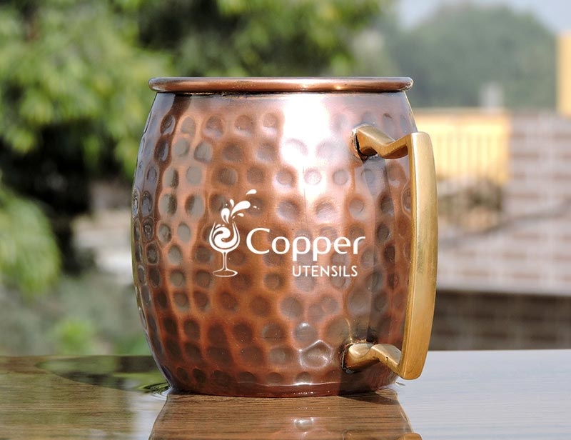 Hand beaten Copper Moscow Mule Mug fore drinking Alcohol based drinks