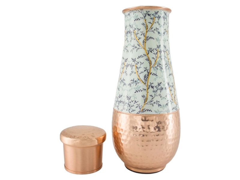 Copper Carafe Made of Pure Copper for Ayurveda Health Benefits Long ...