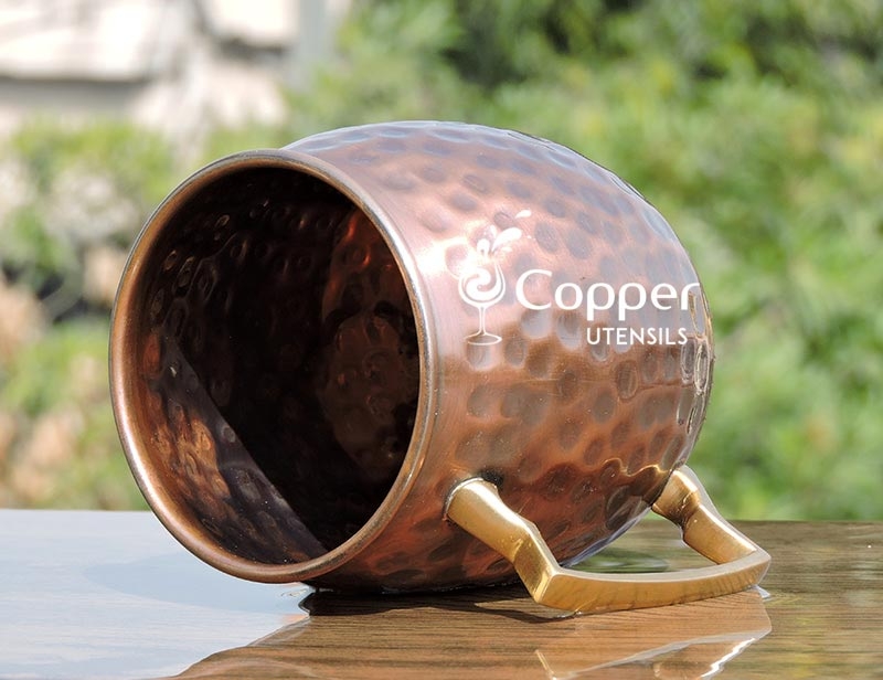 Hand beaten Copper Moscow Mule Mug fore drinking Alcohol based drinks