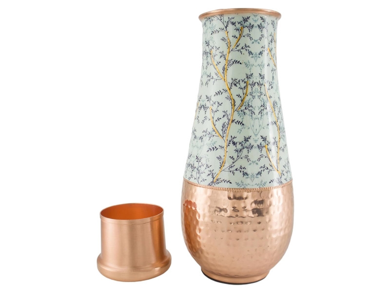 Copper Carafe Made of Pure Copper for Ayurveda Health Benefits Long ...