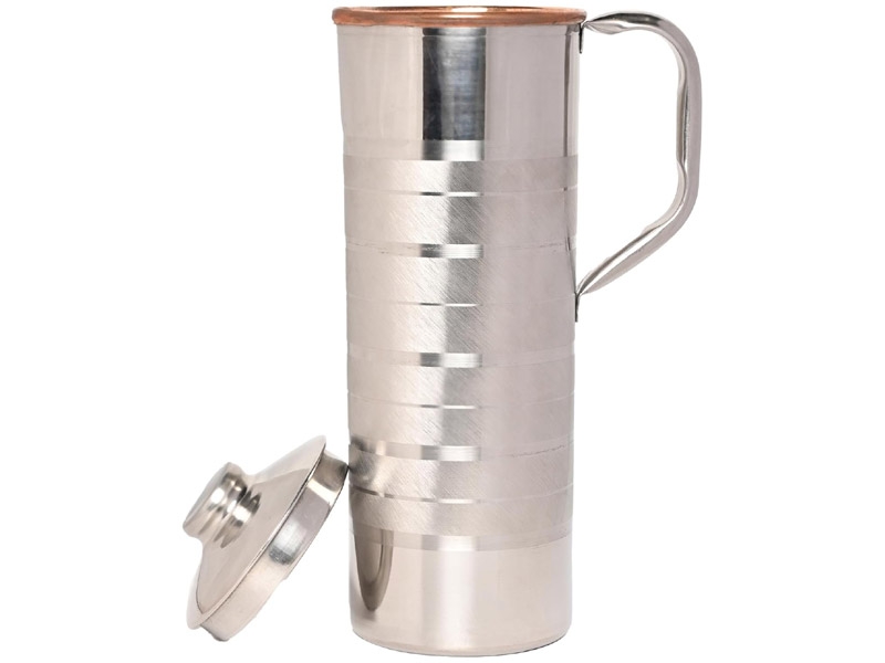 Copper and Stainless Steel Jug Outer Stainless Steel and Inner Copper ...
