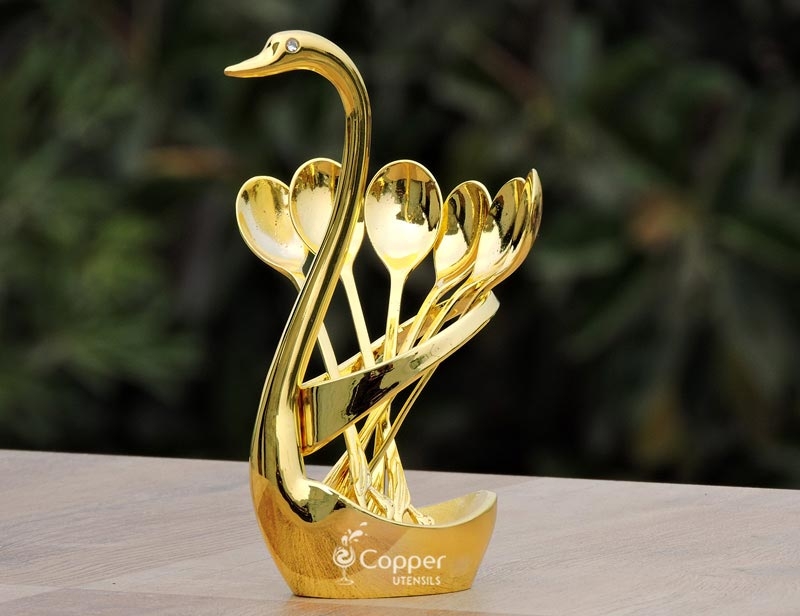 Buy Gold Colored Spoon Stand | Official Gifts India | Gifts Online