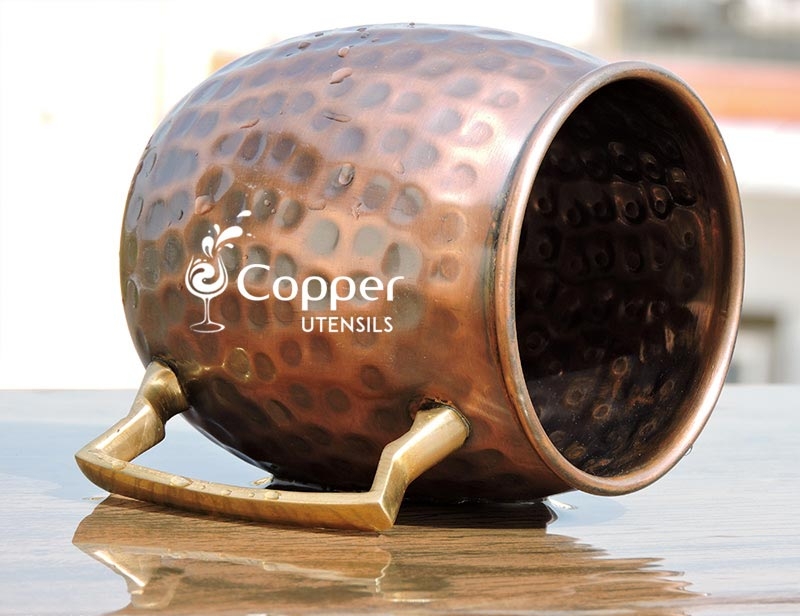 Hand beaten Copper Moscow Mule Mug fore drinking Alcohol based drinks