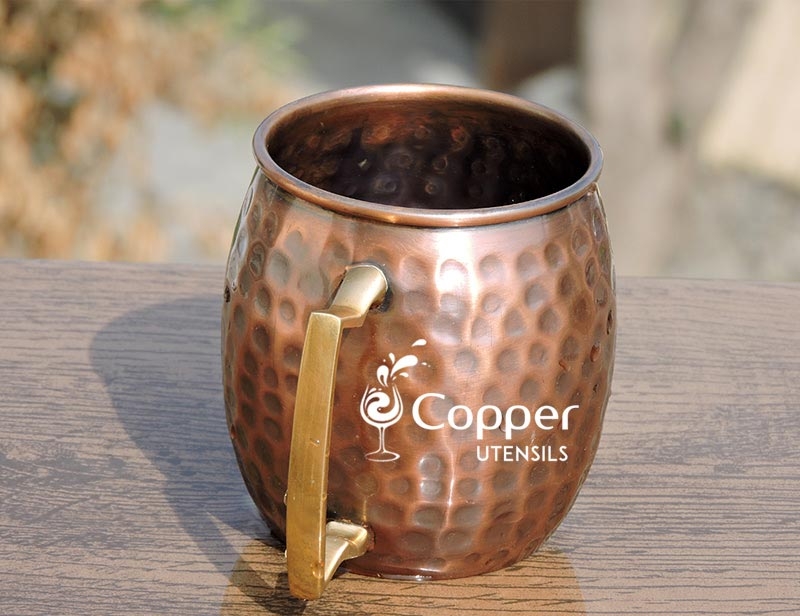Hand beaten Copper Moscow Mule Mug fore drinking Alcohol based drinks